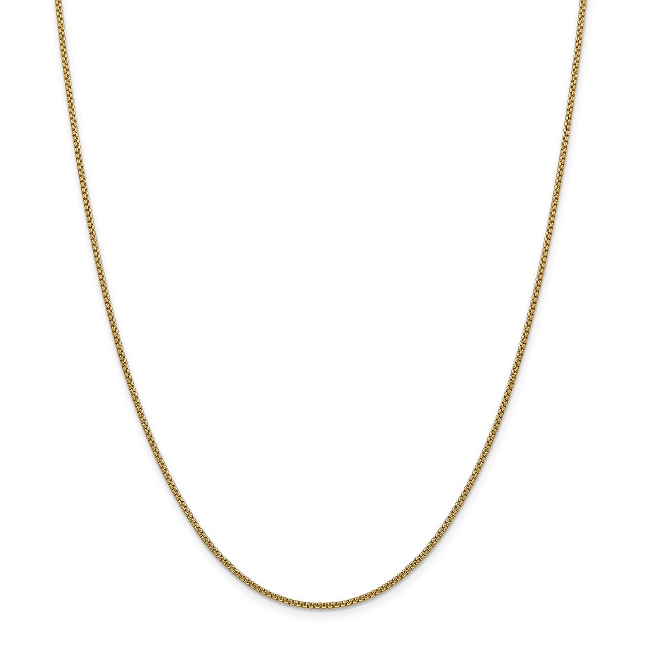 14k White Gold 1.5mm Semi-Solid Round Box Chain | The Gold Store