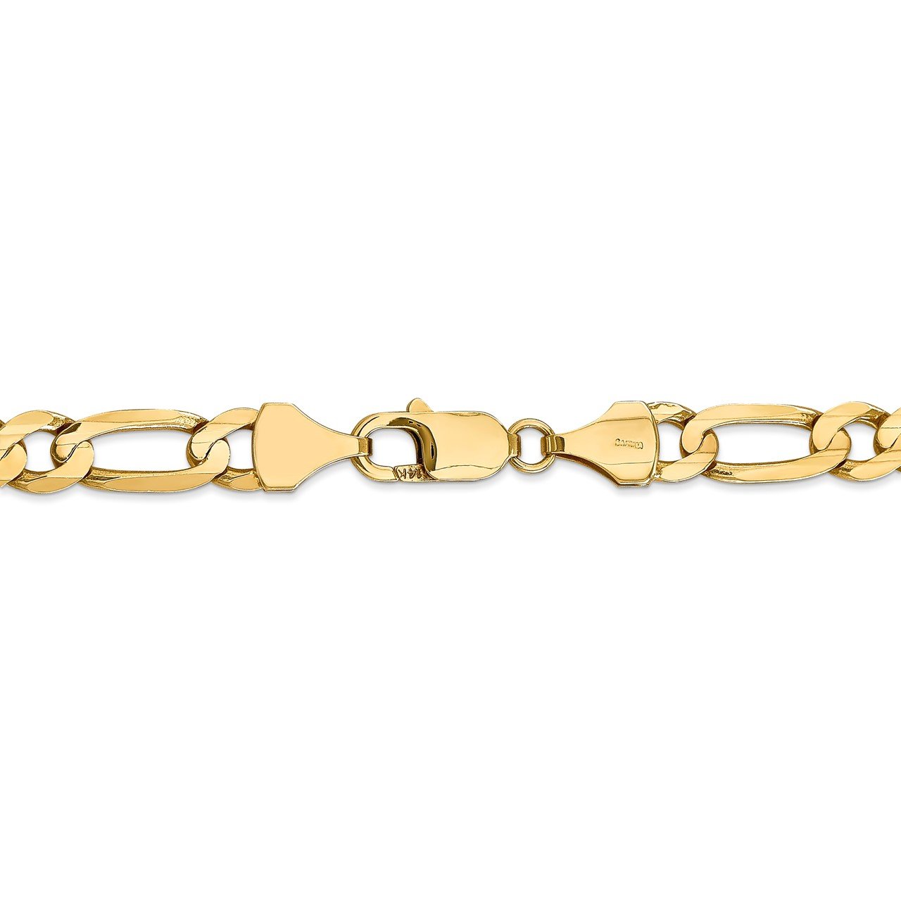 14k 7.5mm Concave Open Figaro Chain | The Gold Store