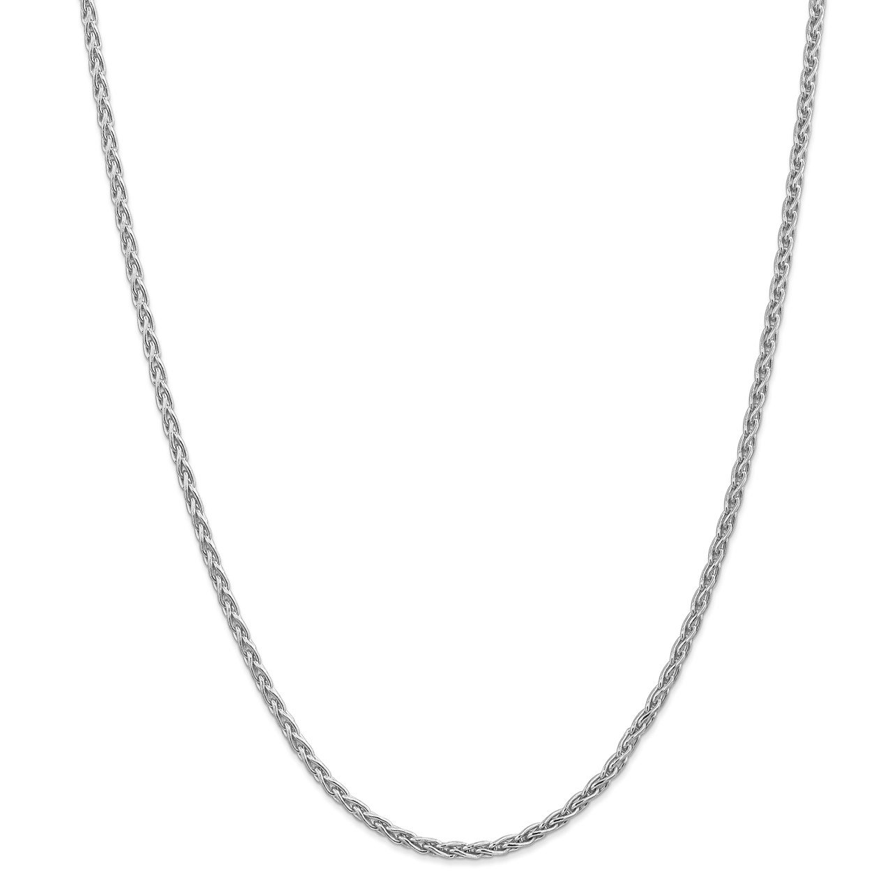 14k WG 3mm Parisian Wheat Chain | The Gold Store
