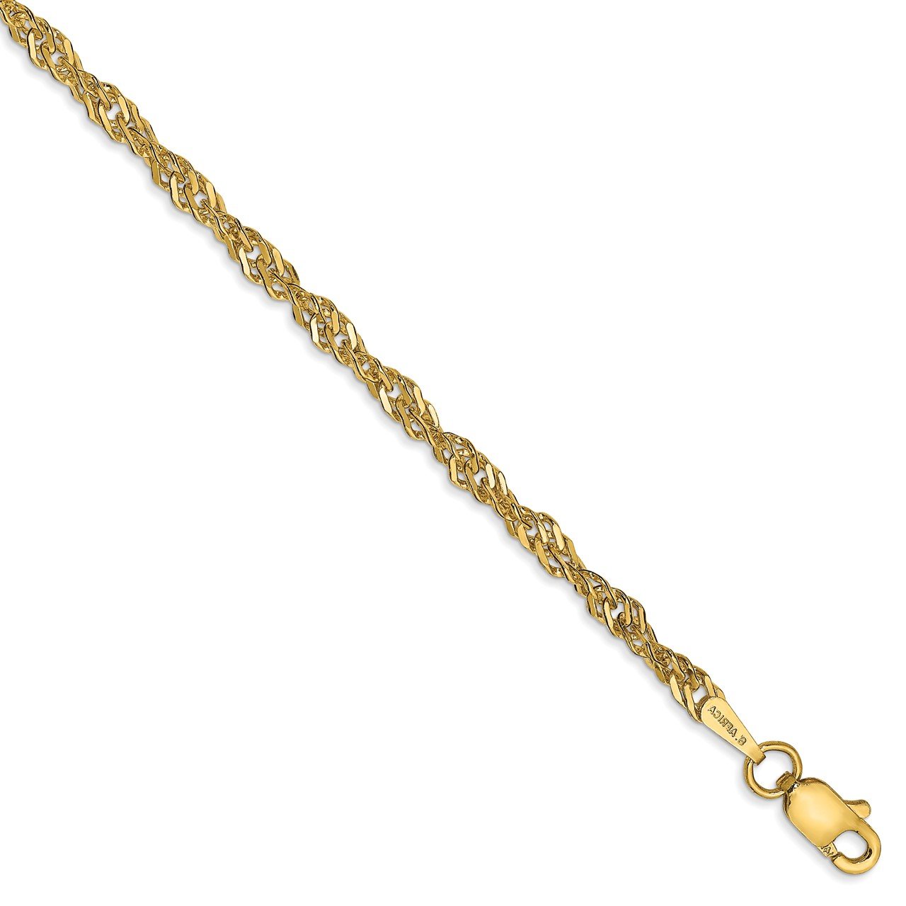 14k 2.75mm Lightweight Singapore Chain | The Gold Store