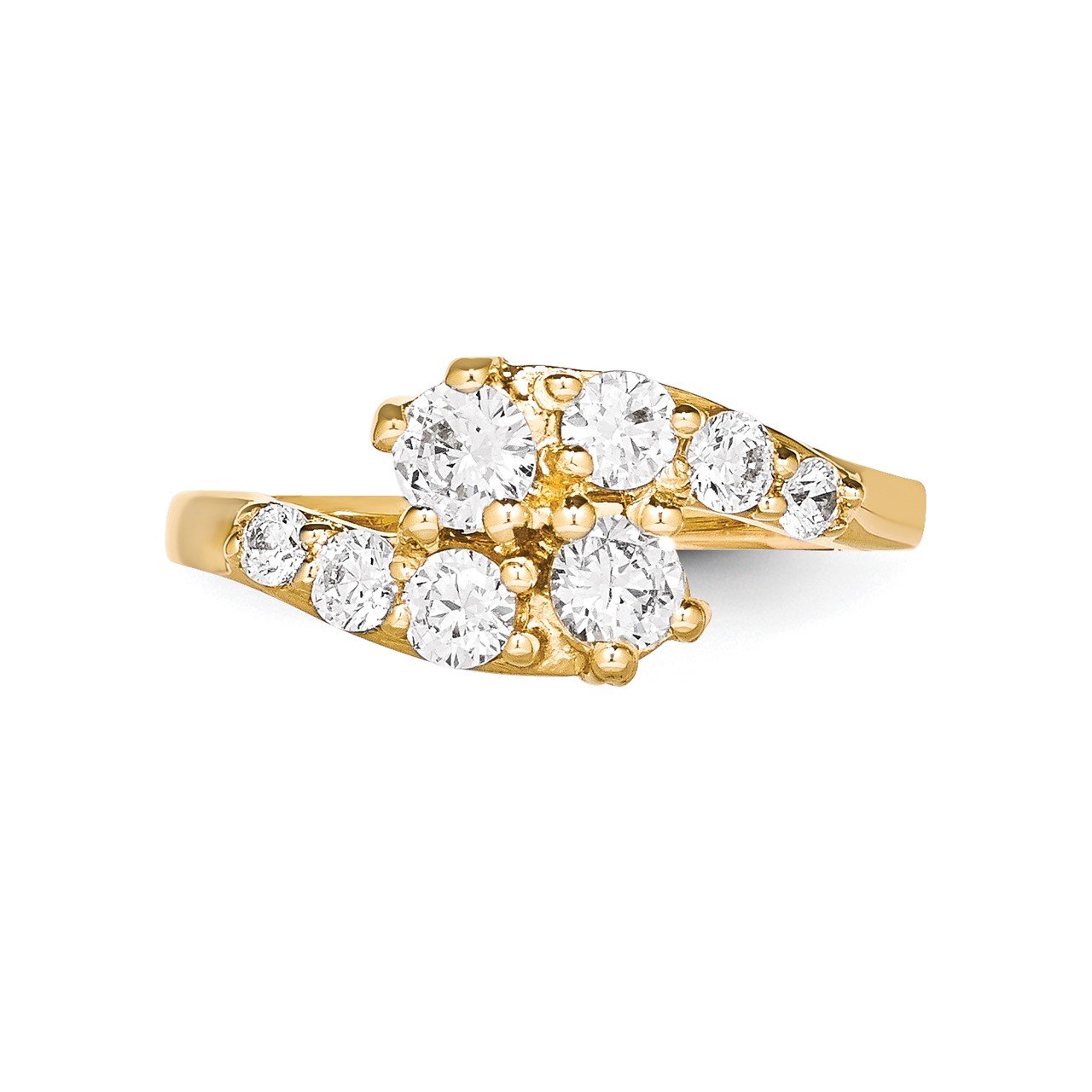 14KY A Diamond 2-stone Ring Semi-Mount - 3.1 mm center stones | The ...